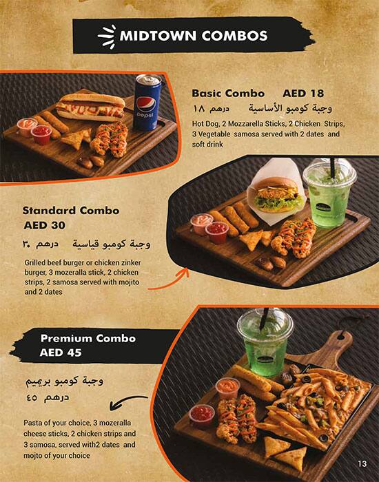Menu at Midtown Buzz Restaurant, Ajman