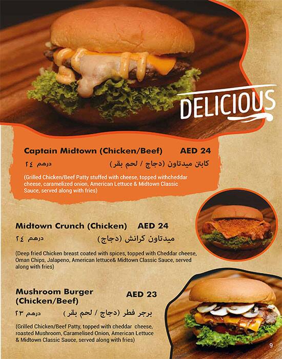 Menu at Midtown Buzz Restaurant, Ajman