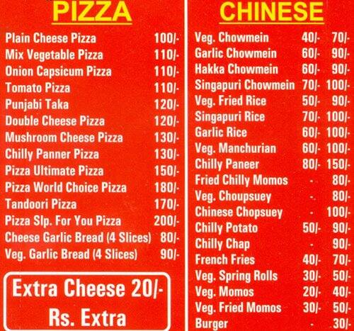 Pizza Station Chinese Fast Food Chaap Hi Chaap Menu - Zomato