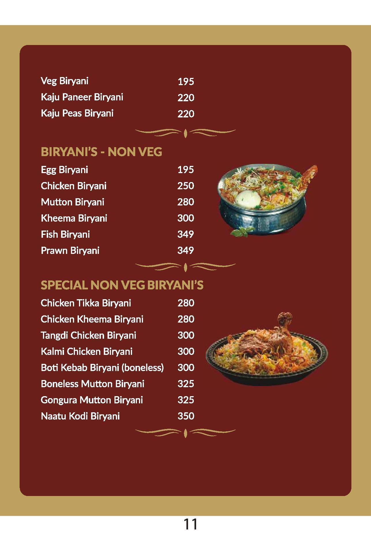 Menu at Hotel Sitara Grand - LB Nagar, Hyderabad, Near