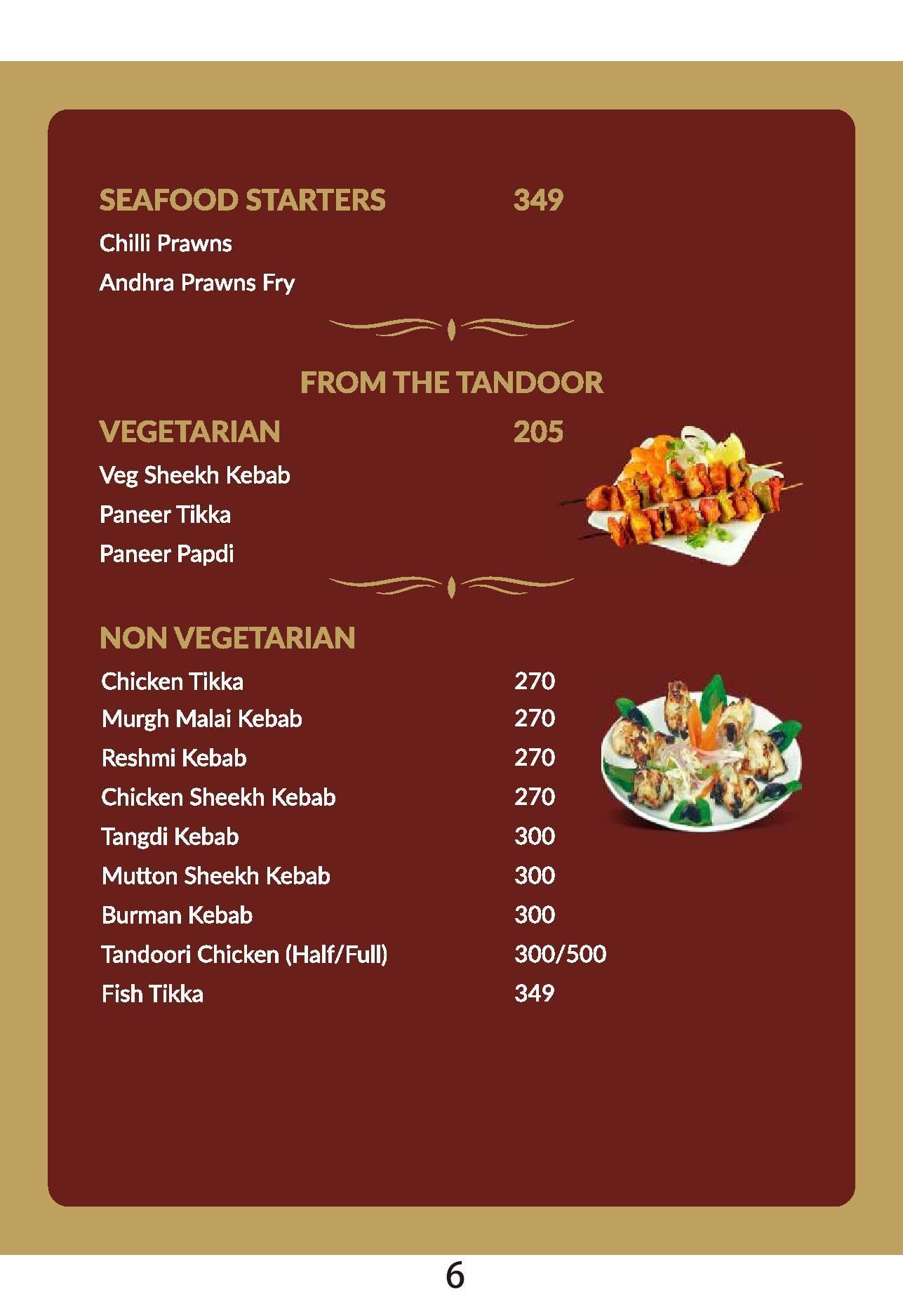 Menu at Hotel Sitara Grand - LB Nagar, Hyderabad, Near