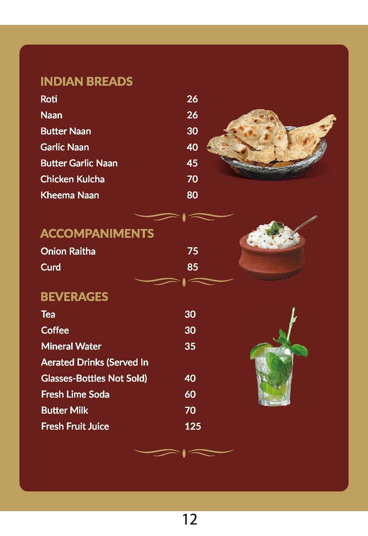 Menu at Hotel Sitara Grand - LB Nagar, Hyderabad, Near