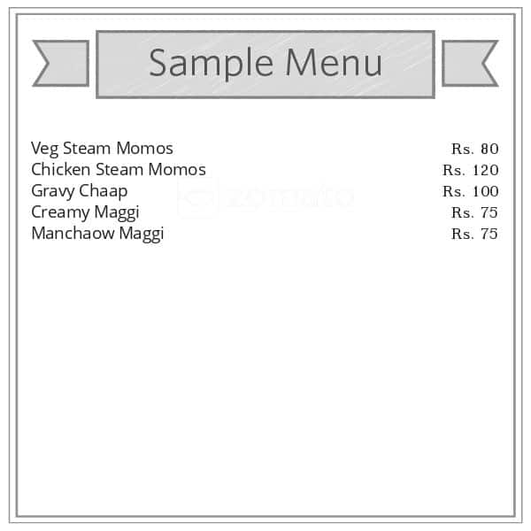 Menu of Zero Zero, Lajpat Nagar 2, New Delhi