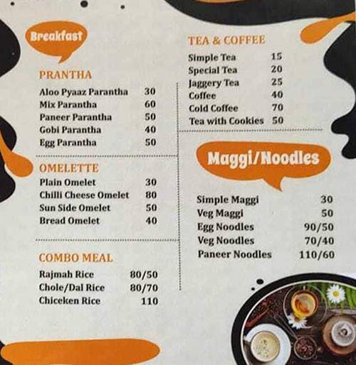 Menu of The Fuel Kitchen, Kharar Road, Mohali