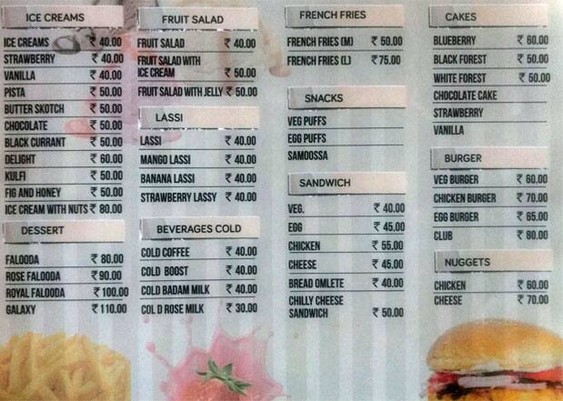 Menu at Lemon Tree, Coimbatore