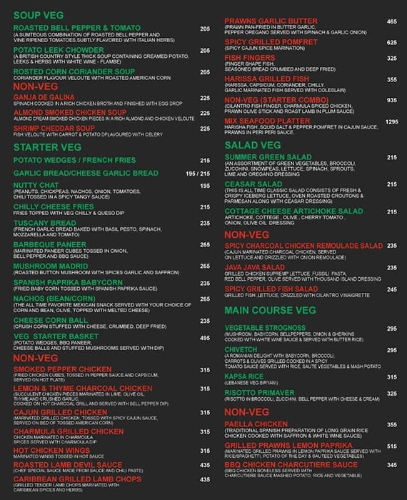 Menu at Red Box, Mumbai, Ground Floor Near Midc Police Station Central Road