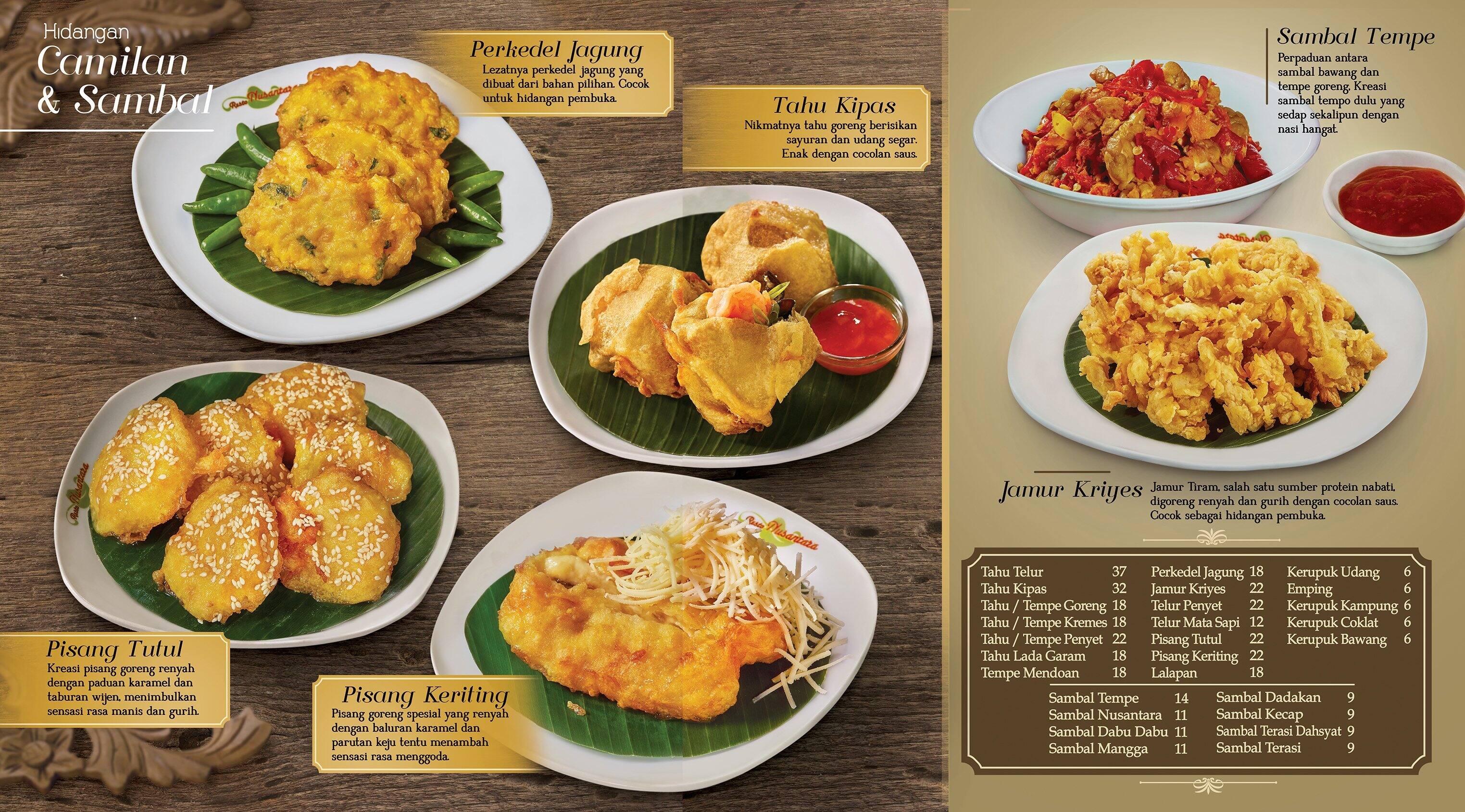 Menu at Resto Nusantara restaurant, Bekasi Regency, Jl. Raya ...