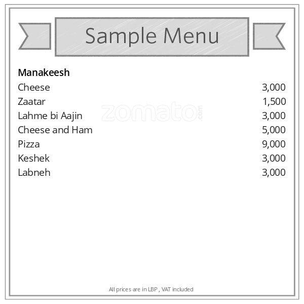 Le Bon Point Menu, Menu for Le Bon Point, Badaro, Beirut District ...