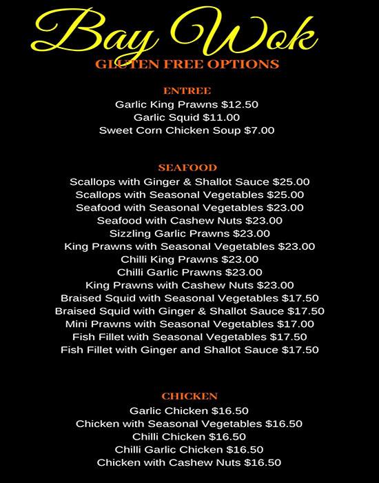 Menu at BayGrillz at Bramble Bay Bowls Club, Woody Point