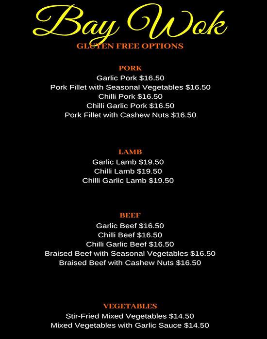 Menu at BayGrillz at Bramble Bay Bowls Club, Woody Point