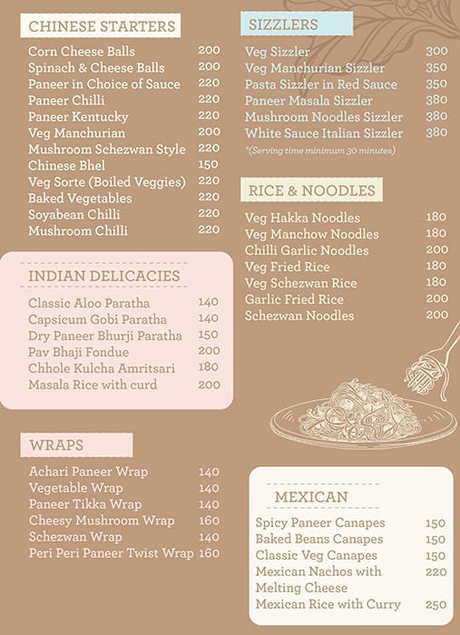 Menu of Luscious Layers, College Road, Nashik