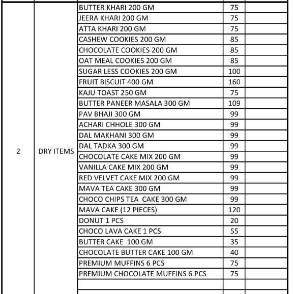 Menu at Mr. Puff, Vadodara, Shed 111