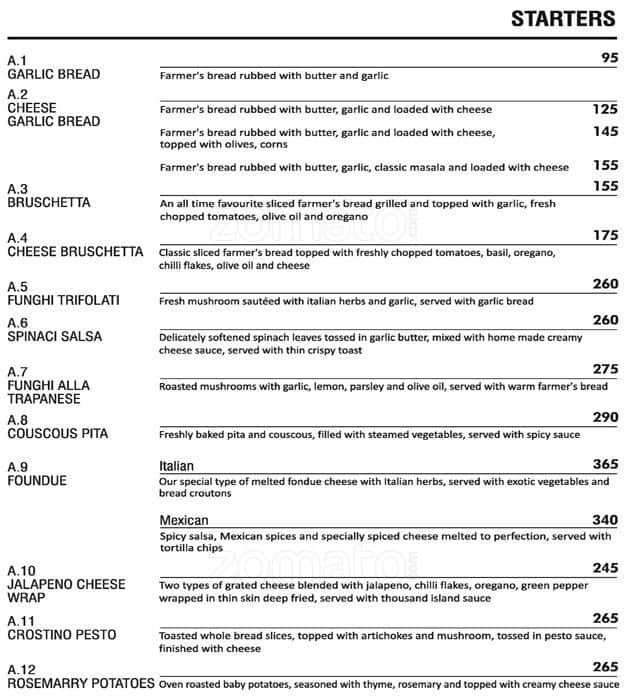 La Benito Menu, Menu for La Benito, Vadiwadi, Vadodara - Zomato