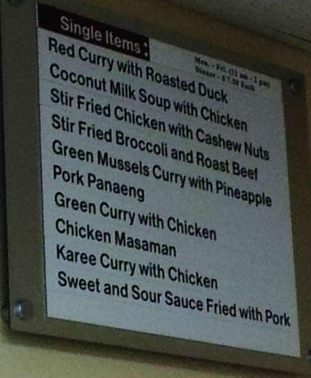 Menu at The Thai Guy Restaurant, Colorado Springs