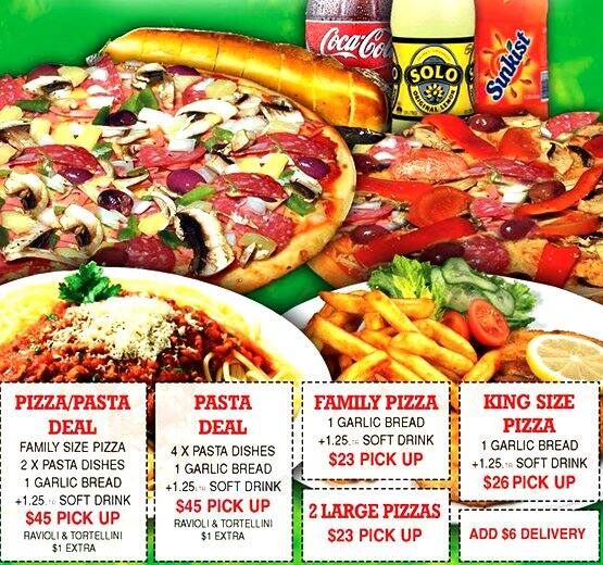 Menu at Pizzas 4 U pizzeria, Taperoo