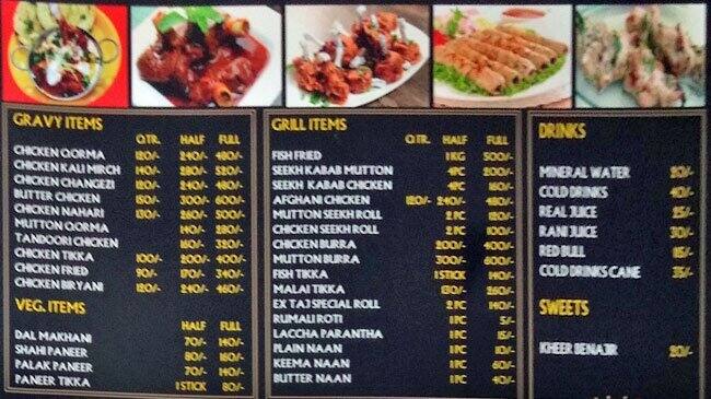 Ex- Taj Foods Menu, Menu for Ex- Taj Foods, Shahdara, New Delhi - Zomato