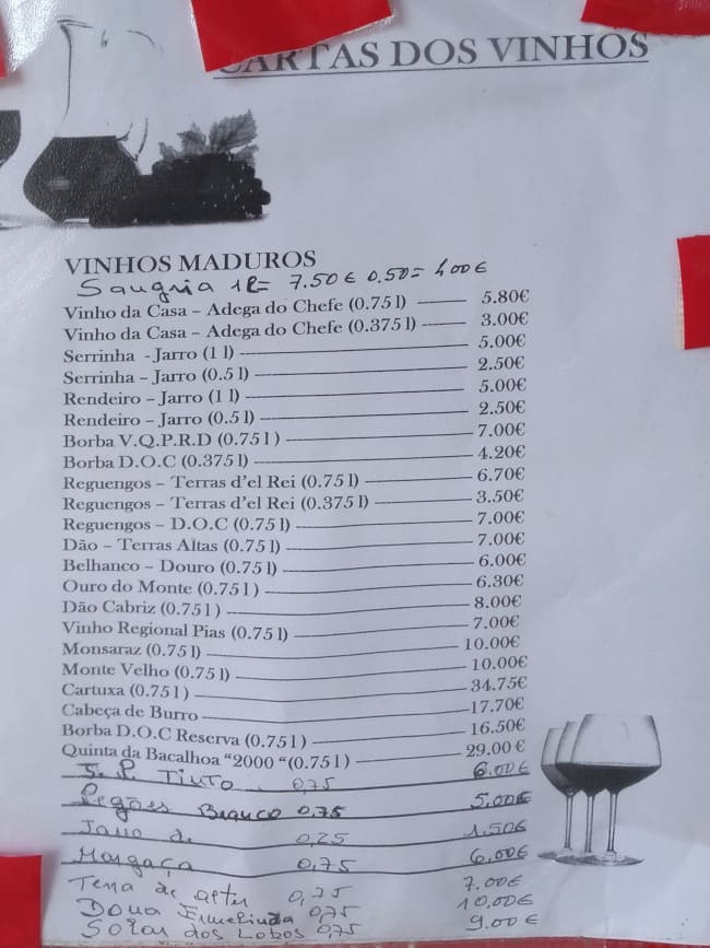 Menu em Royal restaurante, Lisboa, R. Tomás Alcaide C