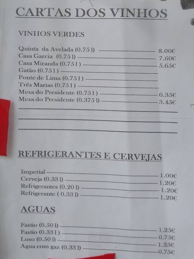 Menu em Royal restaurante, Lisboa, R. Tomás Alcaide C
