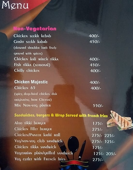Menu at Saptagiri Restaurants Pvt.ltd., New Delhi