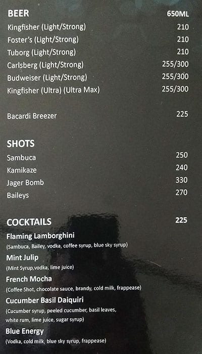 Menu at Saptagiri Restaurants Pvt.ltd., New Delhi
