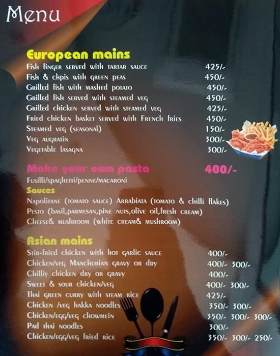 Menu at Saptagiri Restaurants Pvt.ltd., New Delhi