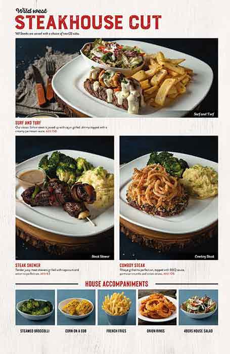 Carta de 49er's - Steakhouse & Club, Abu Dabi
