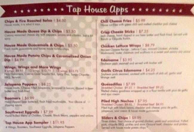Menu at 20 Mile Tap House pub & bar, Parker, 12543 N Hwy 83