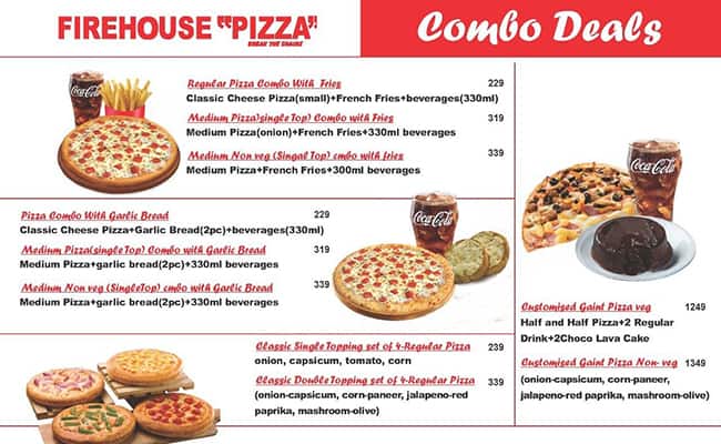 Menu at FIREHOUSE PIZZA, Noida, plot no. 10 Shop number 15 Futec