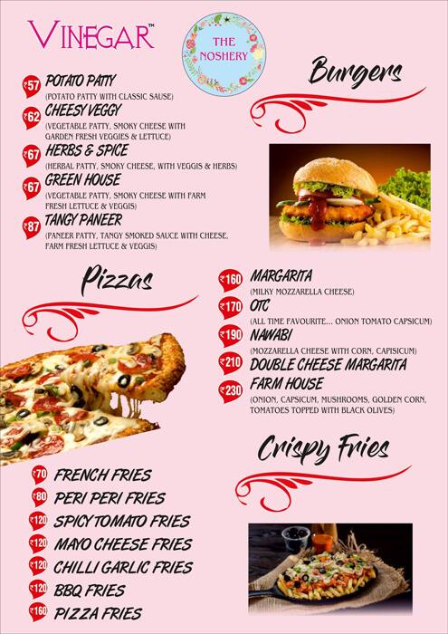Menu of Vinegar The Noshery, Vaishali Nagar, Jaipur