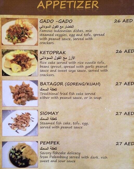 Dapoer Kita Restaurant Menu, Menu for Dapoer Kita Restaurant, Al Karama ...