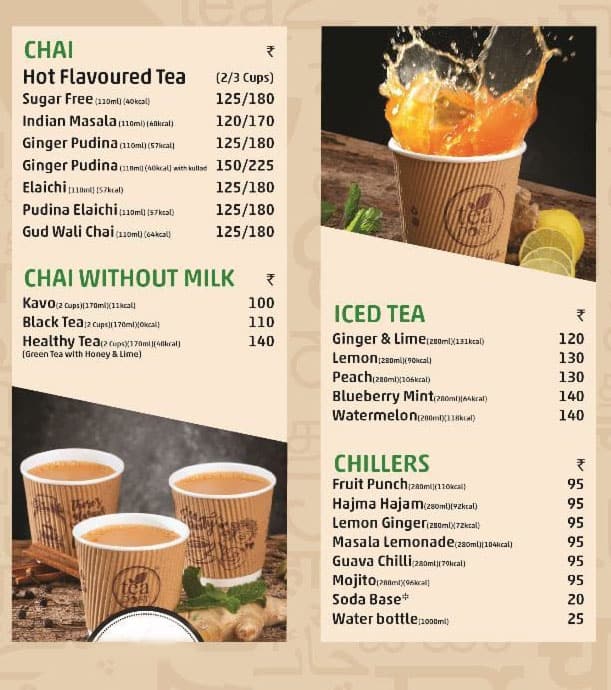 Menu of Tea Post, Dadar East, Mumbai