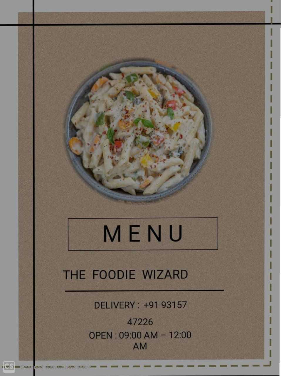 Menu of The Foodie Wizard, Govind Puram, Ghaziabad