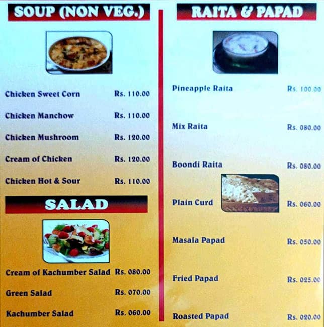 Menu of First Choice, Mahipalpur, New Delhi
