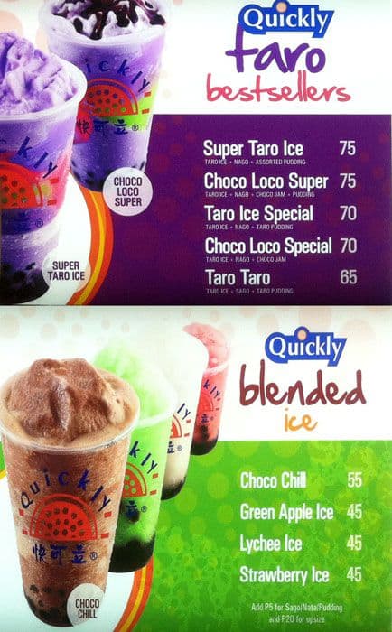 Menu at Quickly restaurant, Bacoor, Molino - Paliparan Rd