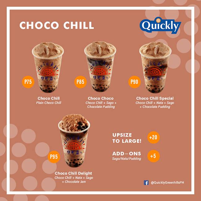 Menu at Quickmelt, Mandaluyong