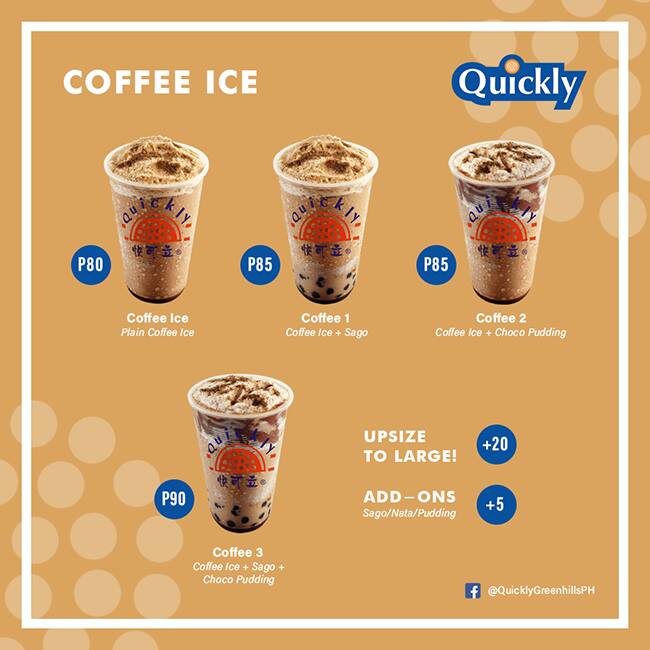 Menu at Quickly desserts, San Juan, G-Strip