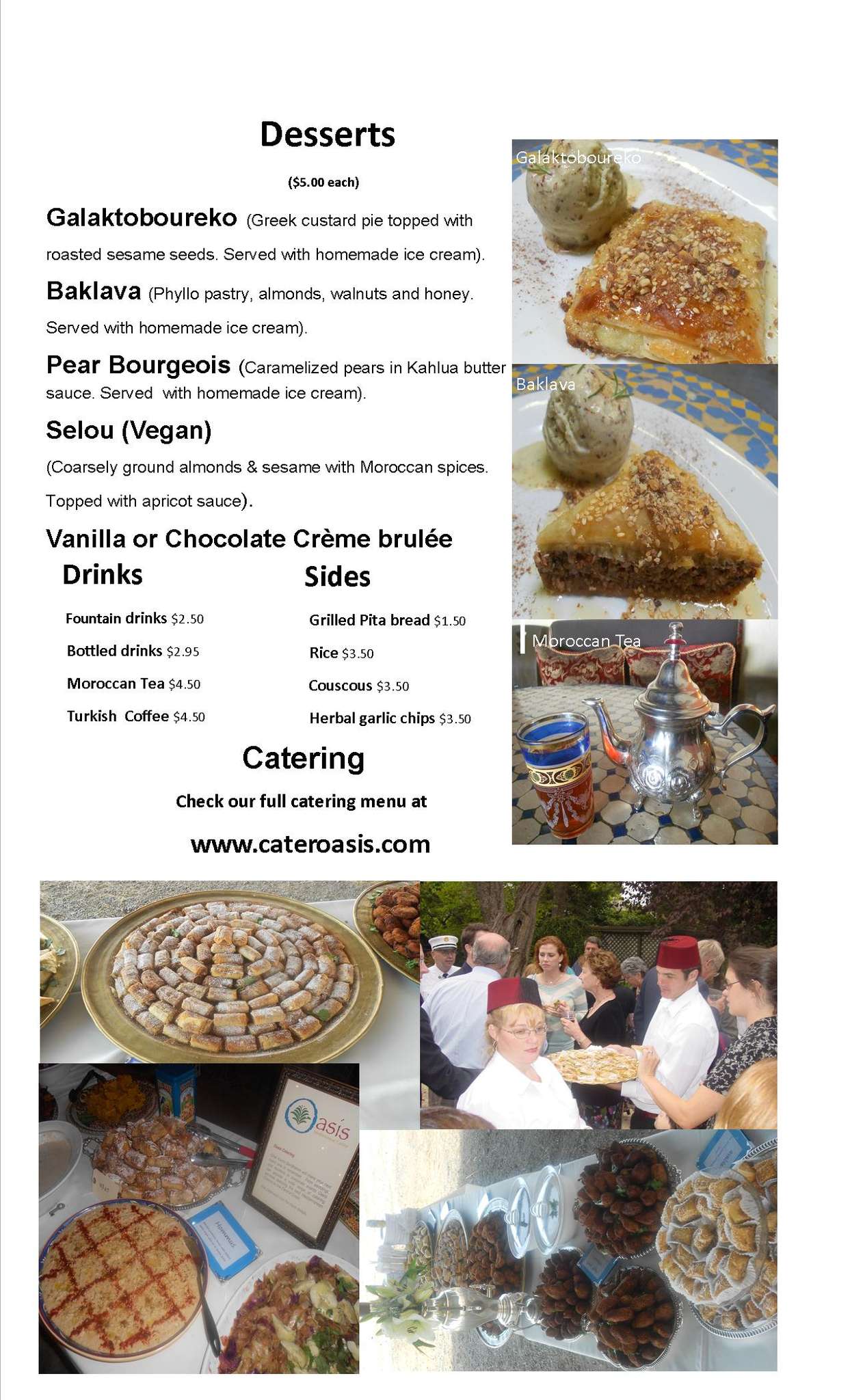 Oasis Restaurant & Catering Menu - Urbanspoon/Zomato