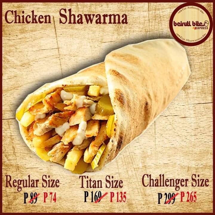 Menu at Beiruti Bite EXPRESS BGC Branch restaurant, Taguig, third floor ...