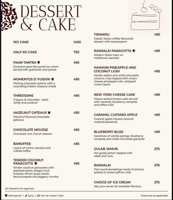 Menu at Tatva Restaurant - Begumpet, Hyderabad, 2nd Floor Pillar No: 1301