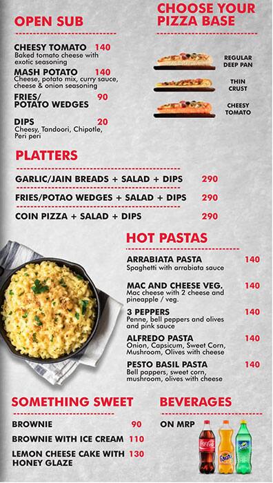 Menu at William's Pizzeria Adani Shantigram, Shantigram