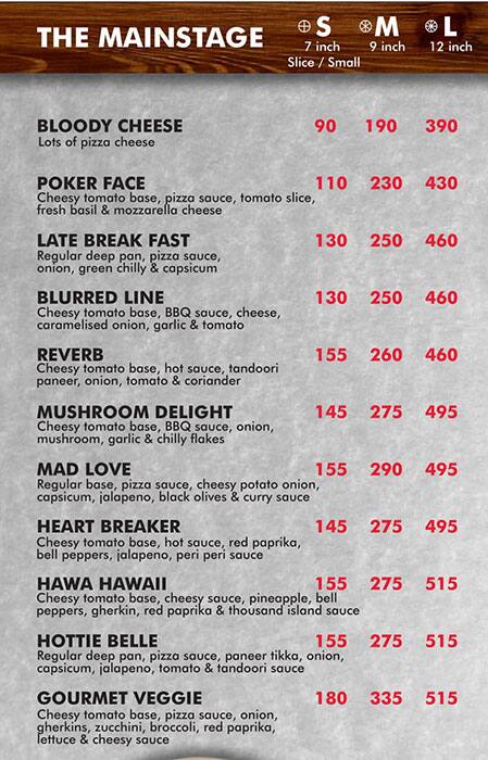 Menu at William's Pizzeria Adani Shantigram, Shantigram