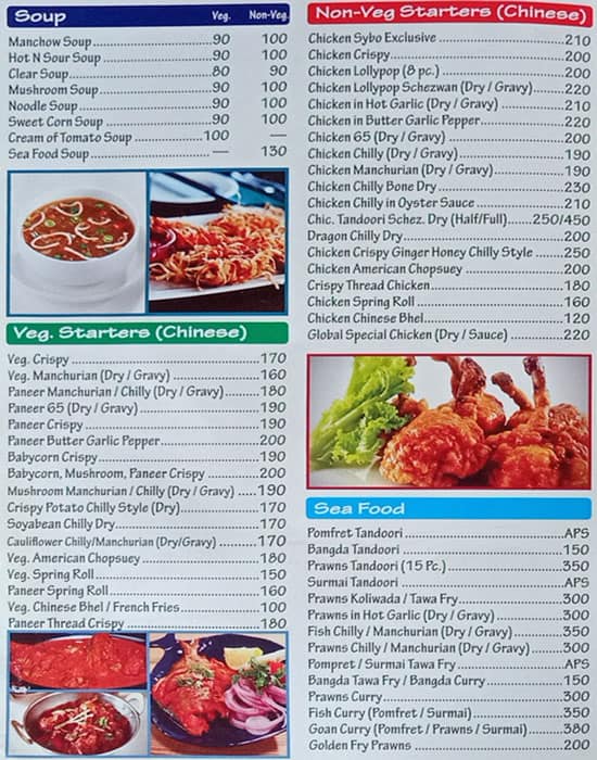 Menu of Global Kitchen, Seawoods, Navi Mumbai