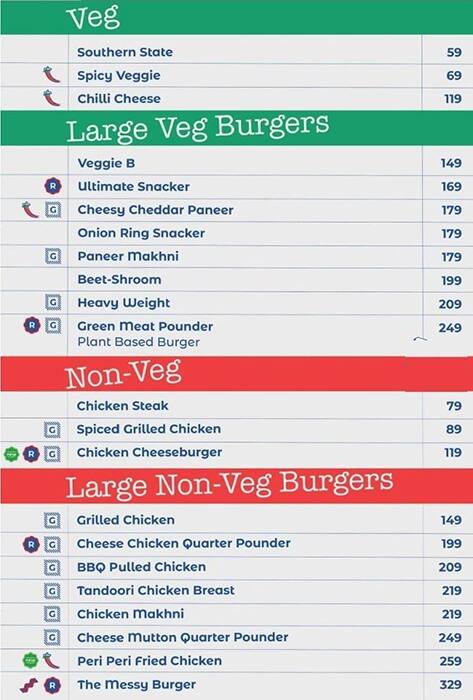 Menu of Burger N Grill, Palam Vihar, Gurgaon