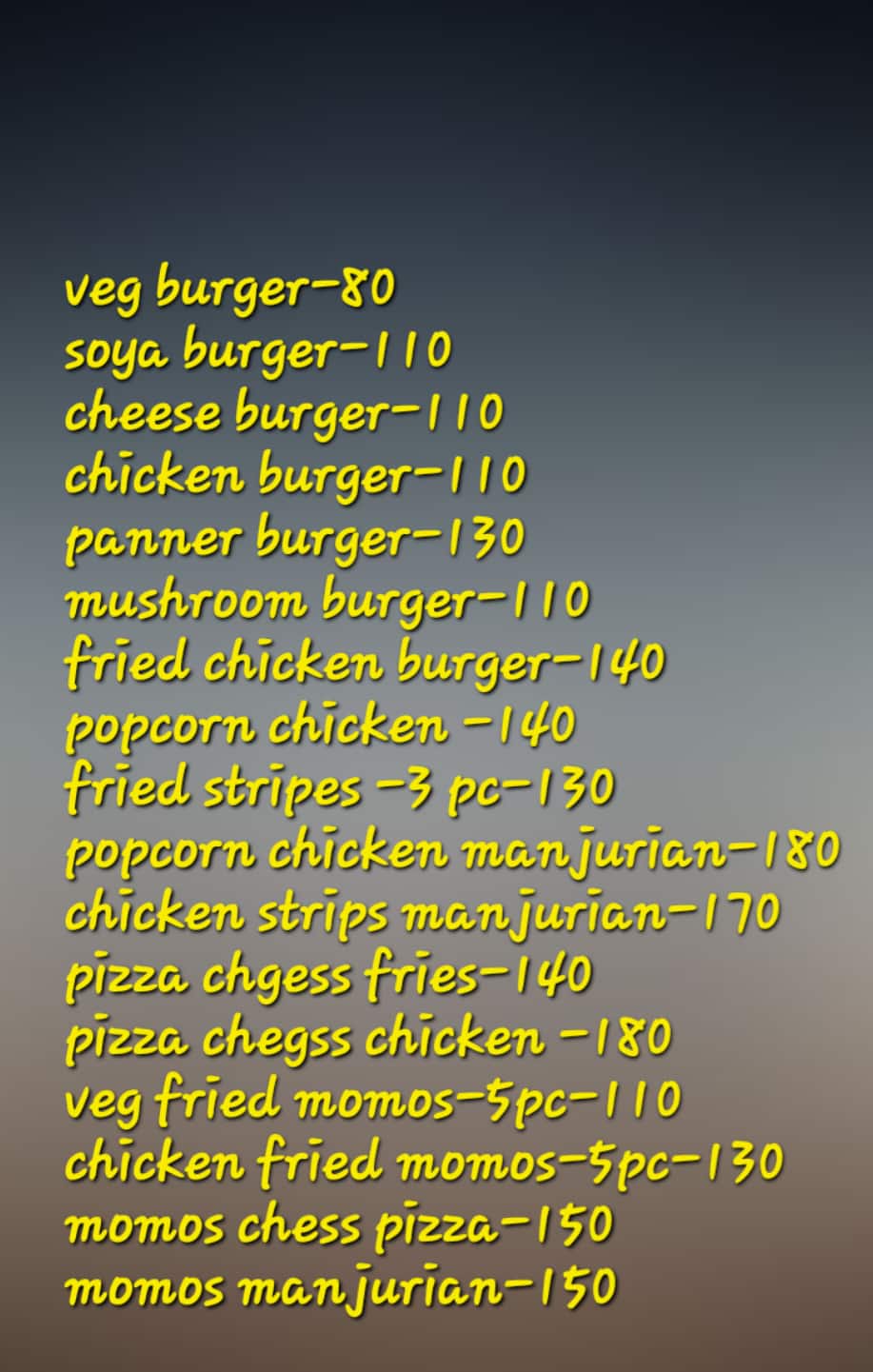 Menu of Eat In, Town Hall, Coimbatore