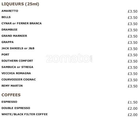 Menu at La Forchetta Restaurant and Cocktail Bar, London, 464 Bethnal ...