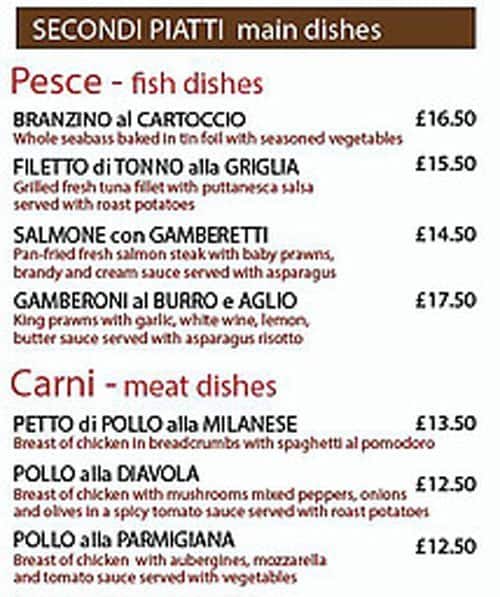 Menu at La Forchetta Restaurant and Cocktail Bar, London, 464 Bethnal ...
