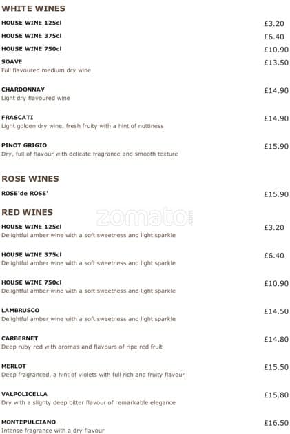 Menu at La Forchetta Restaurant and Cocktail Bar, London, 464 Bethnal ...