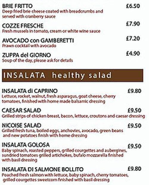 Menu at La Forchetta Restaurant and Cocktail Bar, London, 464 Bethnal ...