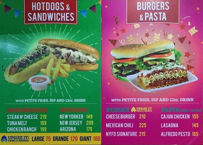 NYFD Premiere Menu, Menu for NYFD Premiere, Glorietta Complex, Makati ...