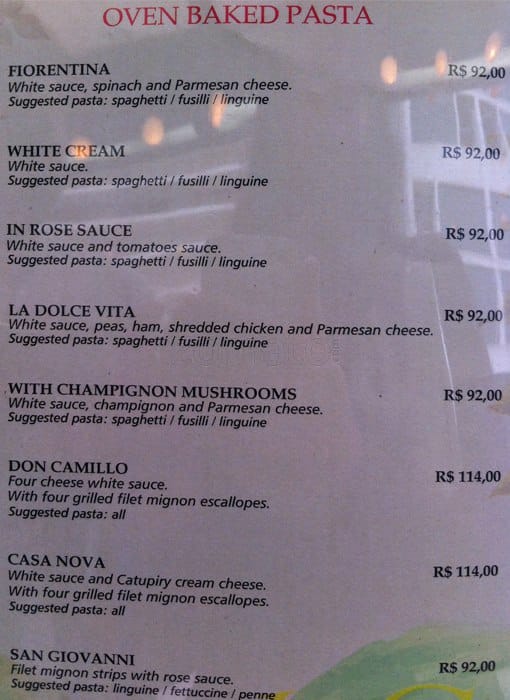 Menu em Famiglia Mancini Trattoria restaurante, São Paulo, Rua Avanhandava